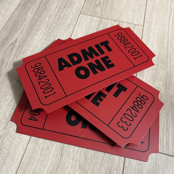 Wall Decor | Admit One Red Metal Movie Sign Very Good Condition | Poshmark